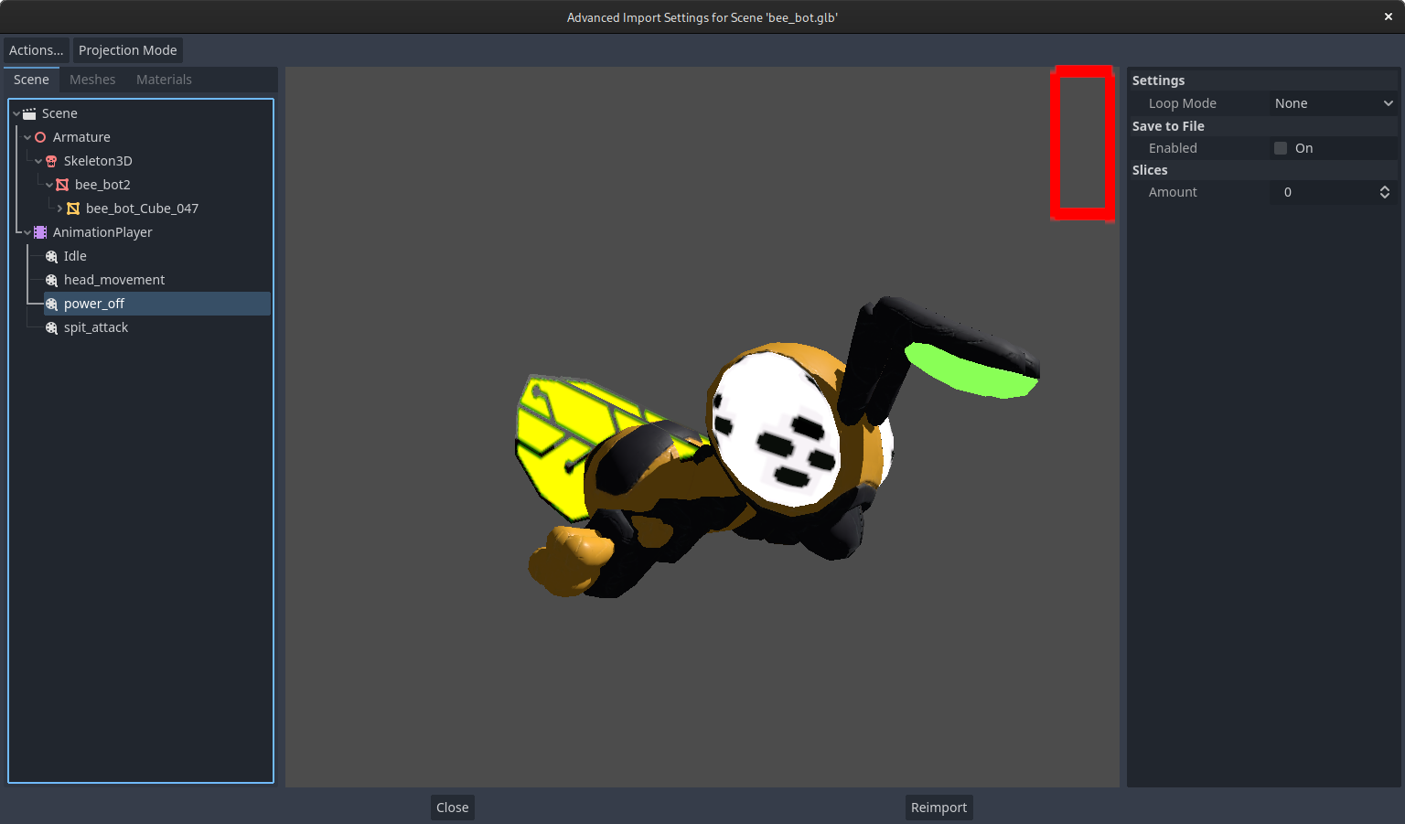 Add a Perspective/Orthographic view toggle in the 3D Advanced Import Settings window · Issue ...