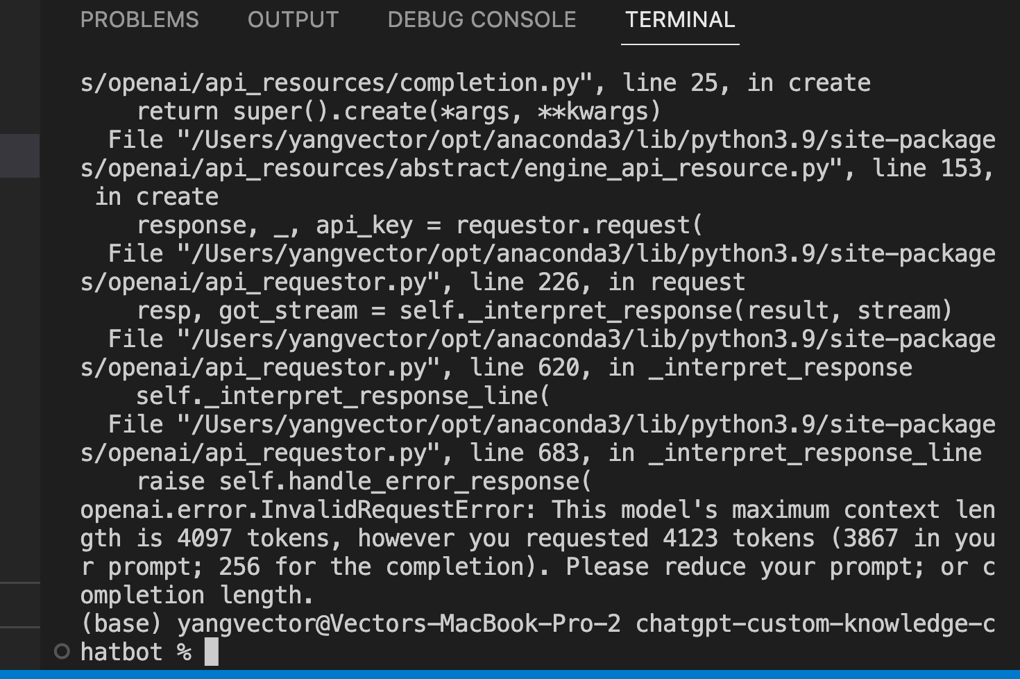 Really helpful! But I encountered error when index over 46MB · Issue #1 · robindekoster/chatgpt ...