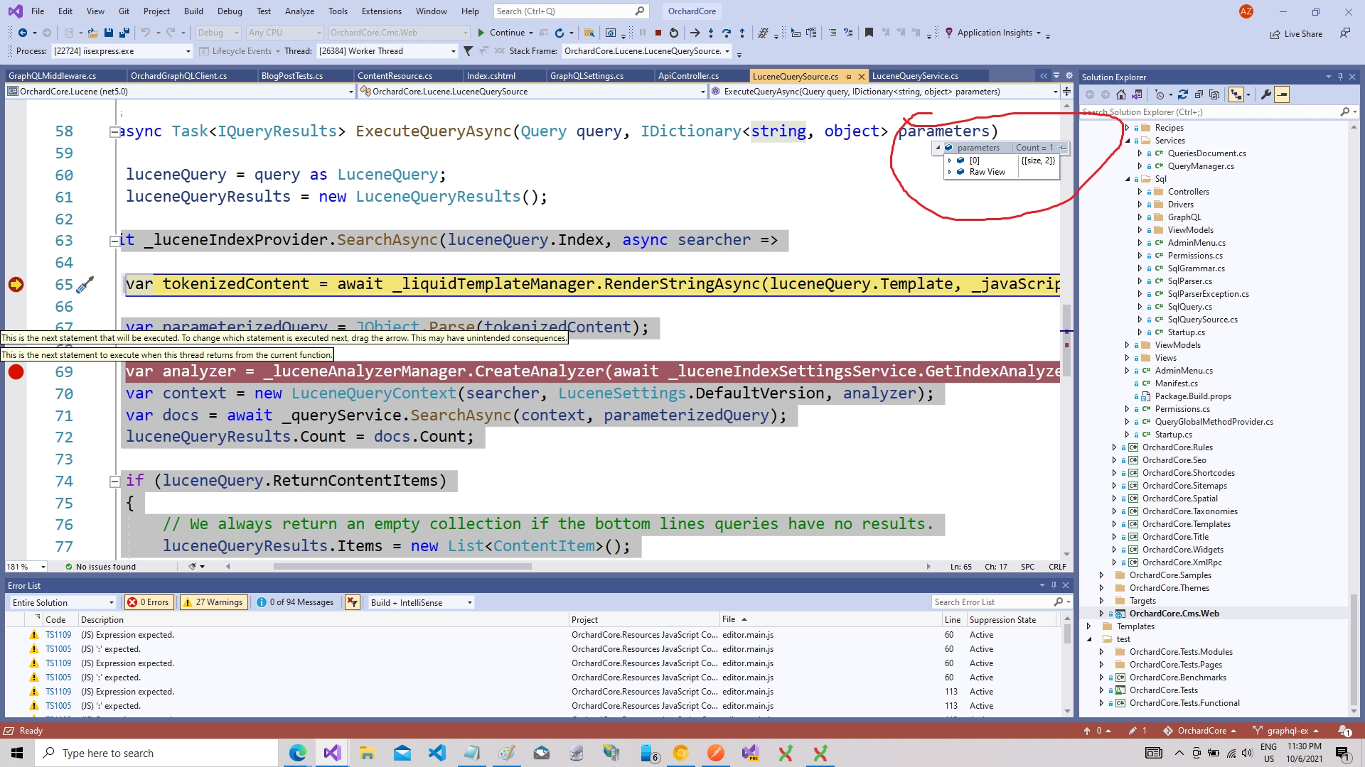 api/lucene/content did not respect size · Issue #10426 · OrchardCMS/OrchardCore · GitHub