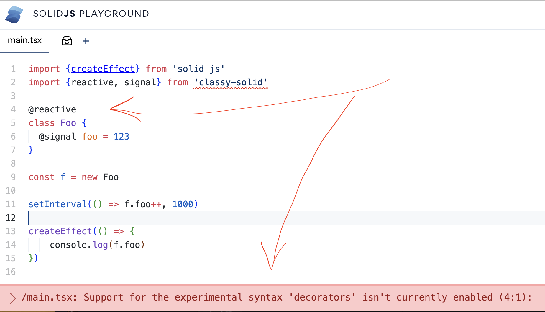 decorator support · Issue #156 · solidjs/solid-playground · GitHub