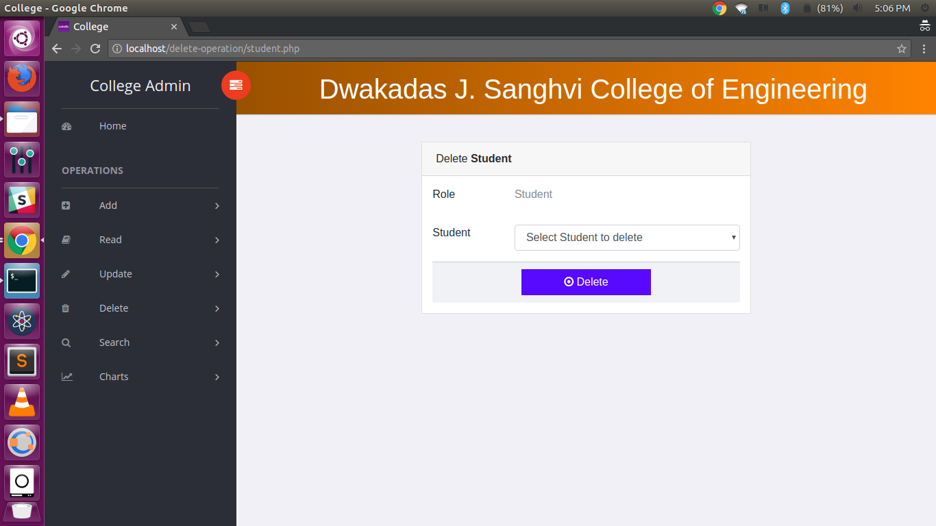 GitHub - ParthJhunjhunwala/College-Management-System: A project for the ...