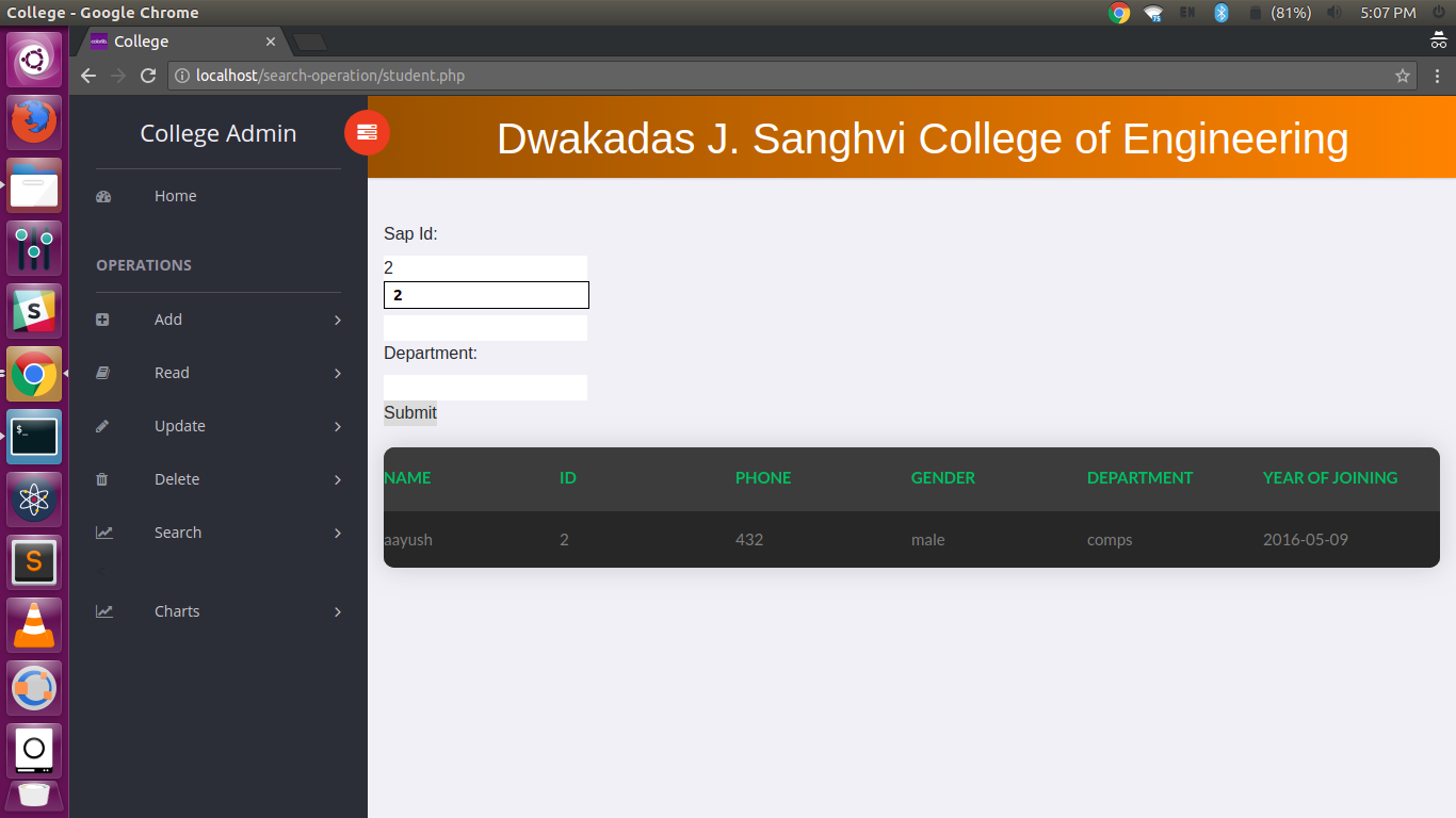 GitHub - ParthJhunjhunwala/College-Management-System: A project for the ...