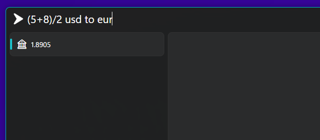Add math capabilities to the Currency Converter plugin · Issue #914 · adirh3/Fluent-Search · GitHub