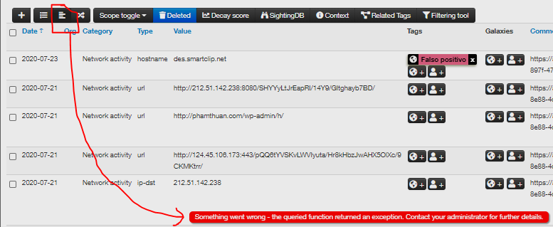 2.4.131 - Freetext import tool - the queried function returned an exception · Issue #6312 · MISP ...