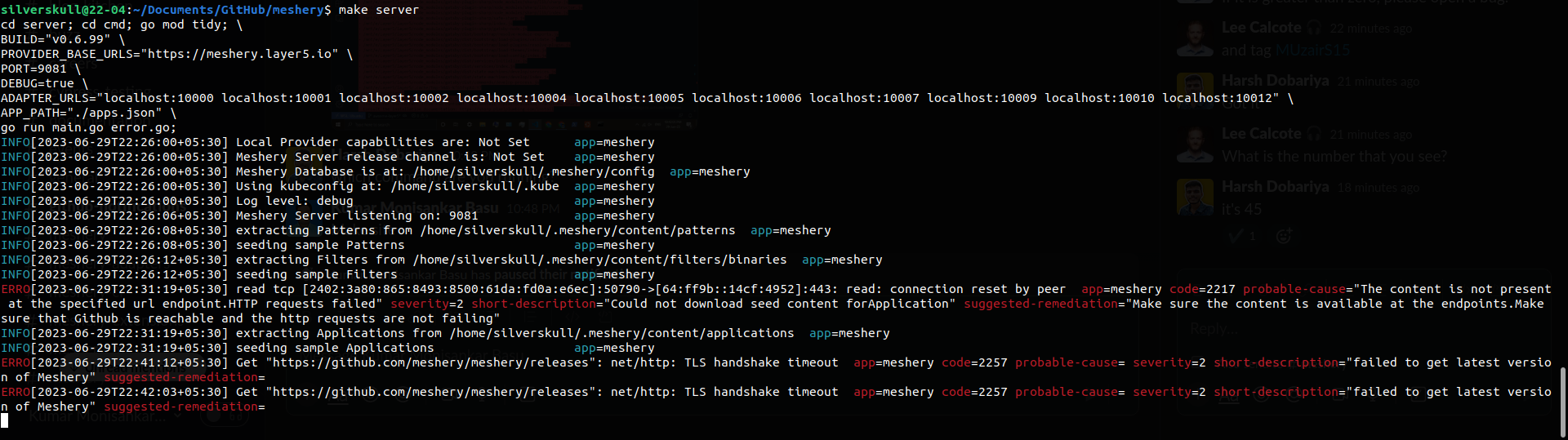 Local server TLS handshake timeout · Issue #7978 · meshery/meshery · GitHub