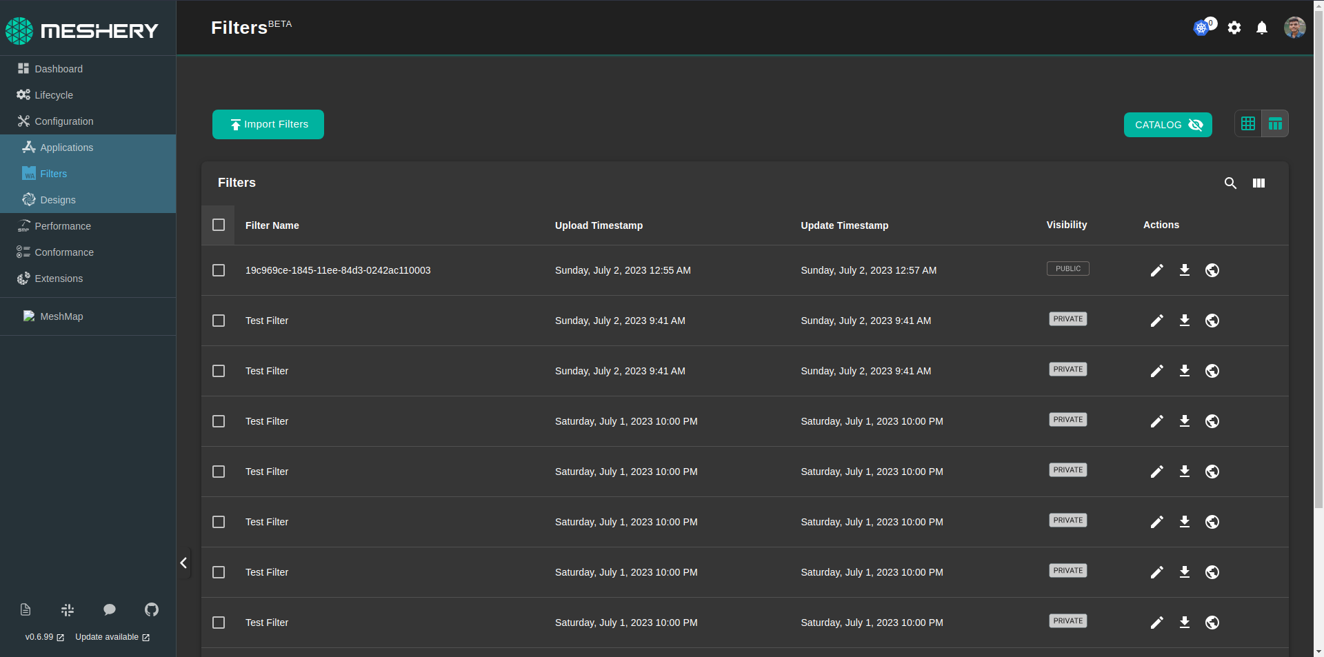 [UI] Fix public tag in filters configurations · Issue #8031 · meshery/meshery · GitHub