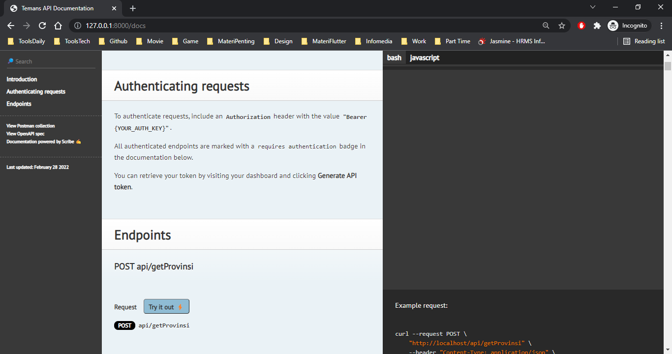 How to add JWT Auth before accessing the route docs? · Issue #443 · knuckleswtf/scribe · GitHub