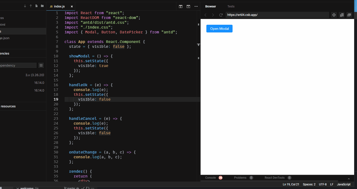 iOS | Datepicker inside Modal page refreshes · Issue #28952 · ant ...
