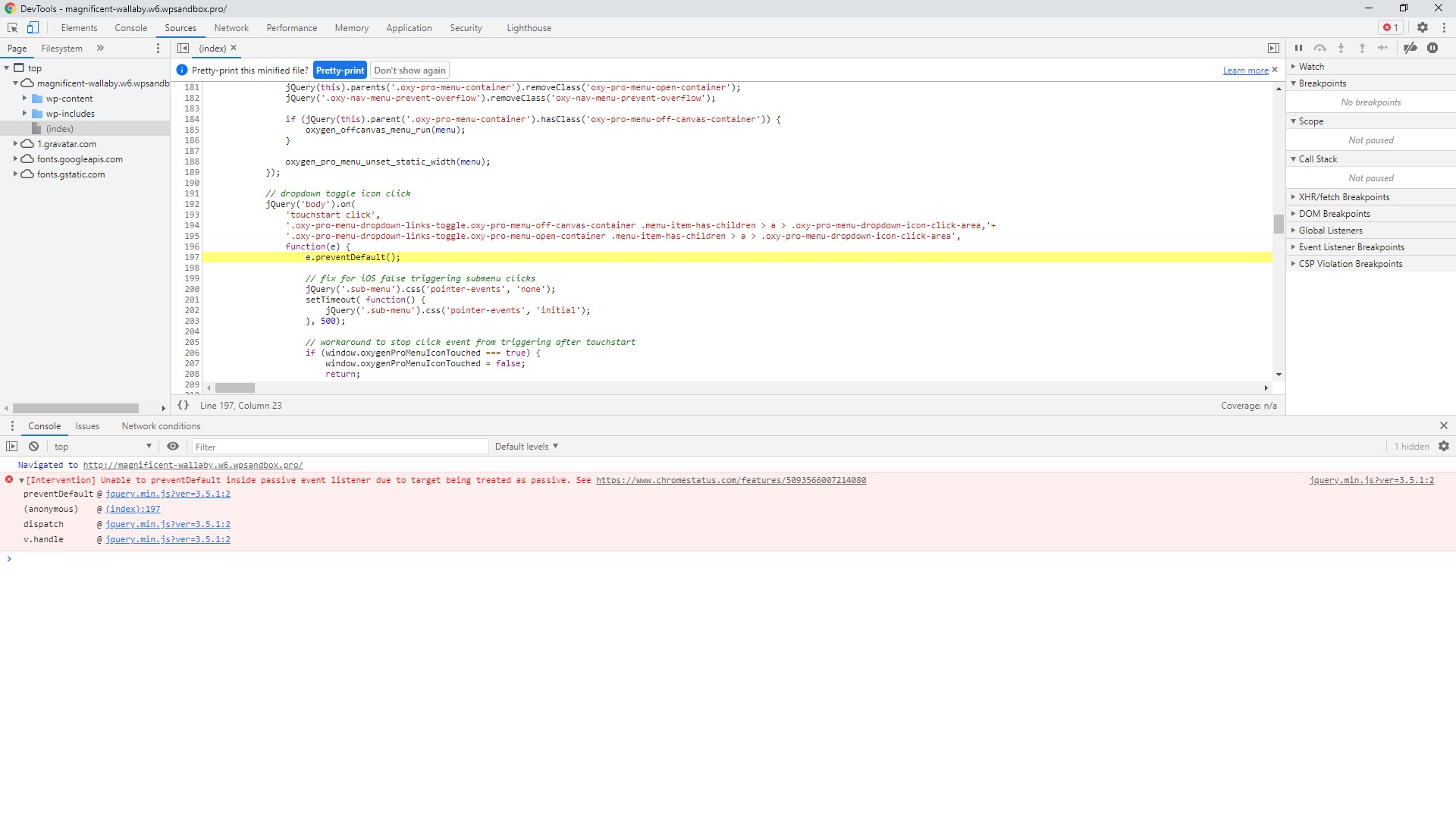 Pro Menu: Parent custom menu links either closes menu or throws ...