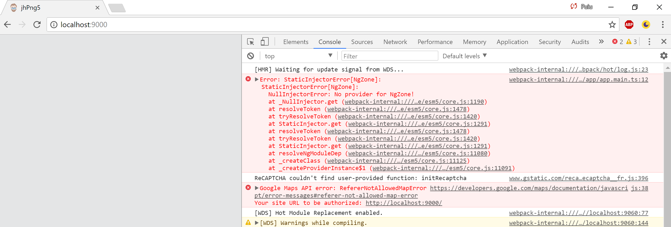 Error Error Uncaught In Promise Error Staticinjectorerror[viewcontainerref] · Issue 26