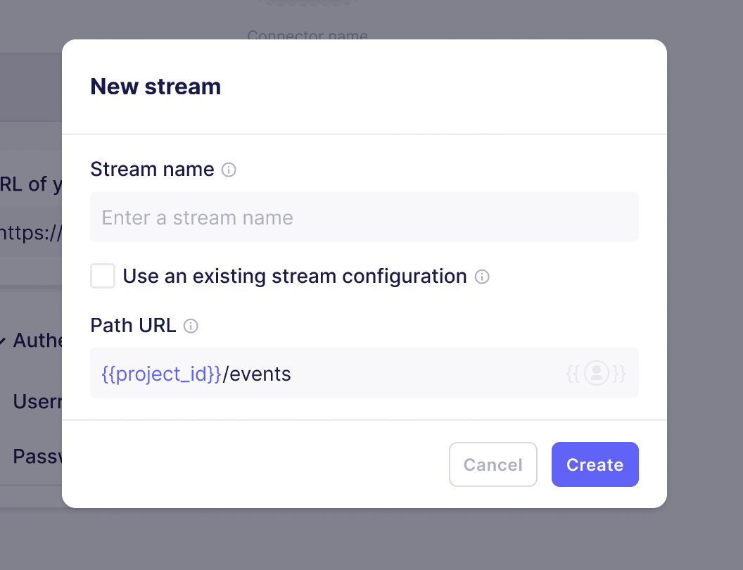 When creating a new stream it should be possible to set a user input value in the URL · Issue ...