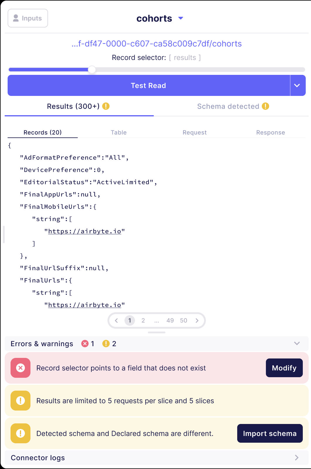 Show warning if the record selector points to a field that does not exist · Issue #23351 ...