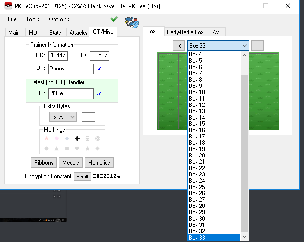 Box "33" Appears When not Loading a Save · Issue #1774 · kwsch/PKHeX · GitHub