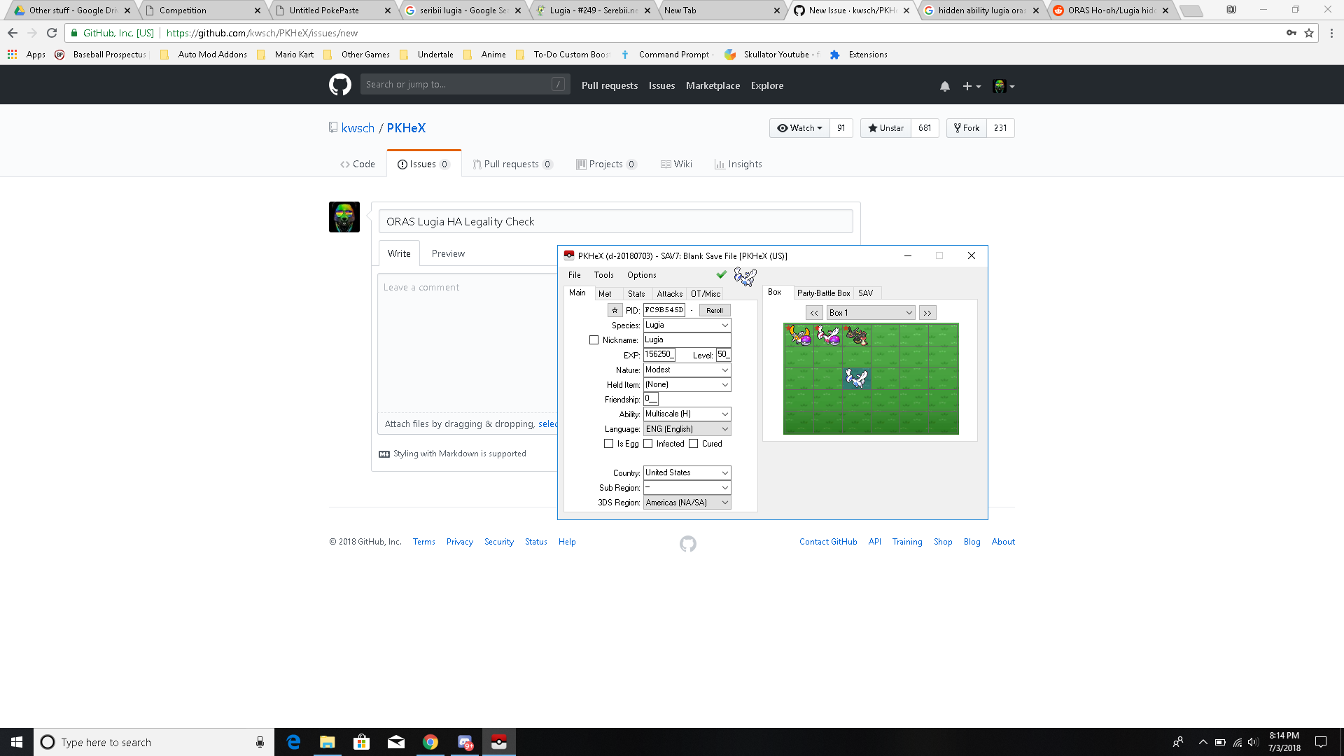 ORAS Lugia HA Legality Check · Issue #2041 · kwsch/PKHeX · GitHub