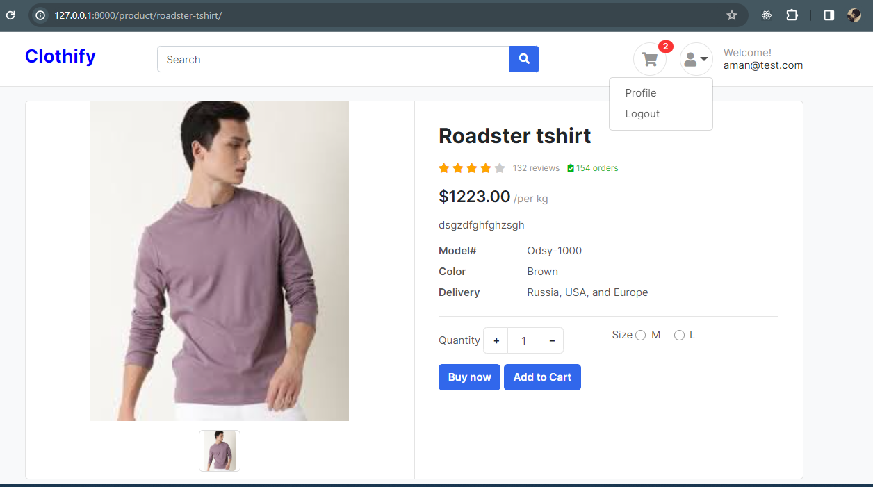 GitHub - Sameer1295/Clothify-Ecommerce-Django