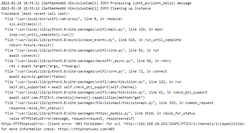 Hikvision problem start · Issue #172 · keshavdv/unifi-cam-proxy · GitHub