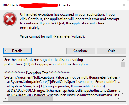 Error When Refreshing Snapshot Summary · Issue #447 · trimble-oss/dba-dash · GitHub