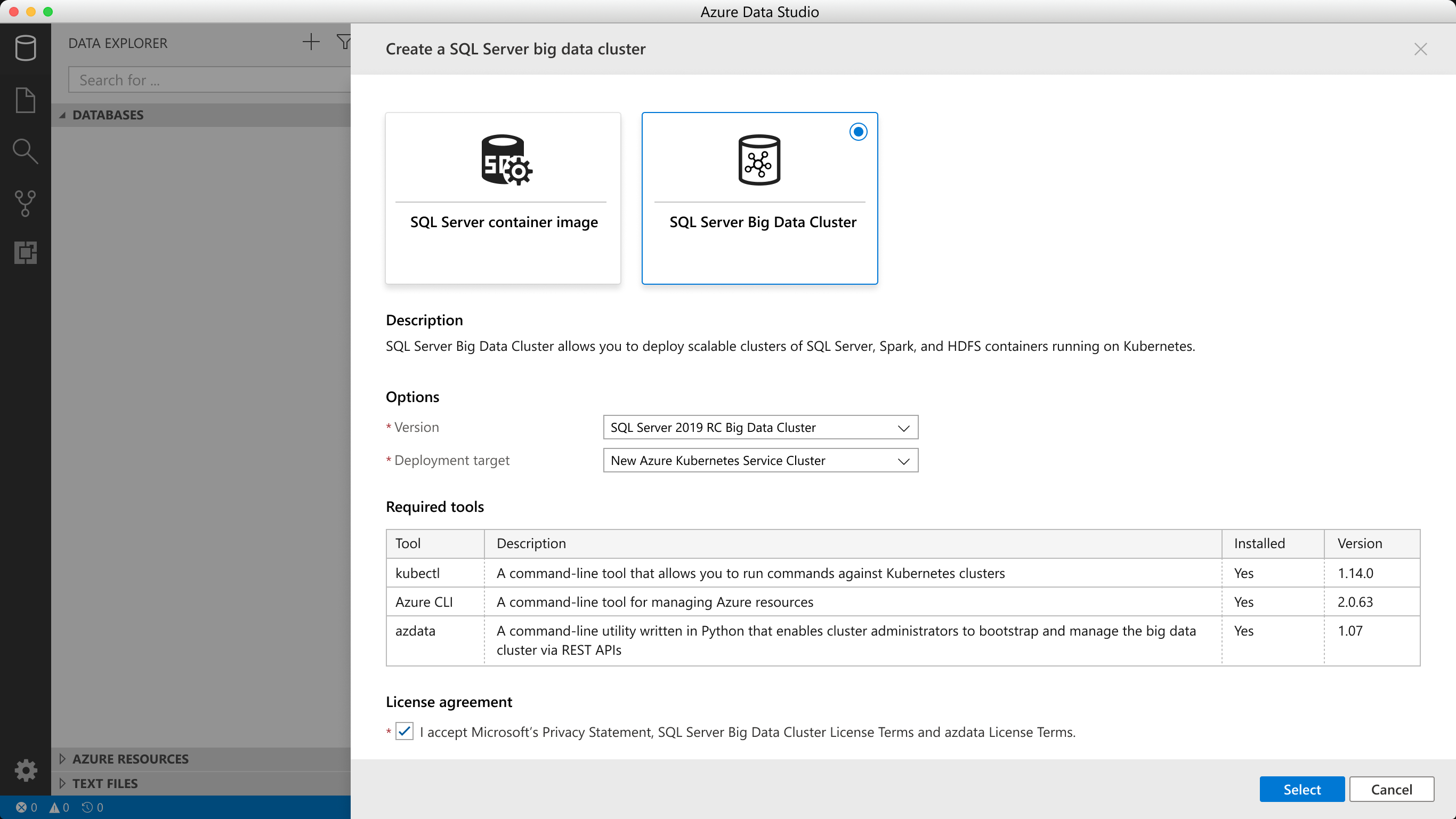 BDC Deploy Initial Page should disable Select button until EULA box is checked · Issue #7380 ...