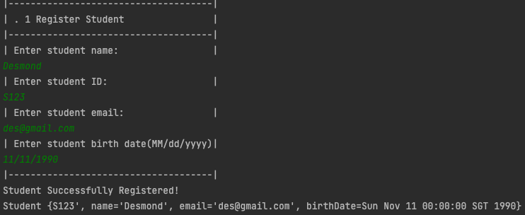 GitHub - desmondlimjw/studentManagement: A Java-based application that ...