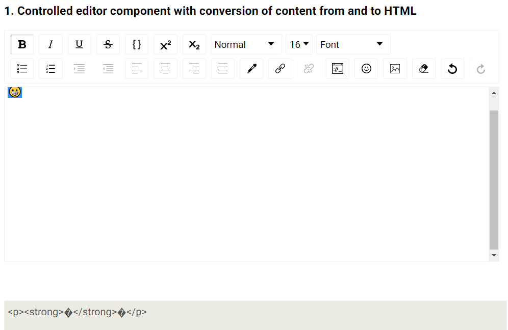 Emoji insertion in tag · Issue #875 · jpuri/react-draft-wysiwyg · GitHub