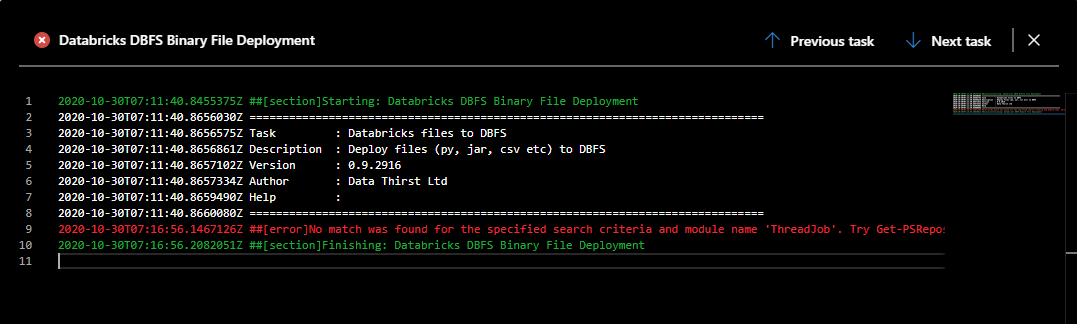 No match was found for the specified search criteria and module name 'ThreadJob'. · Issue #35 ...