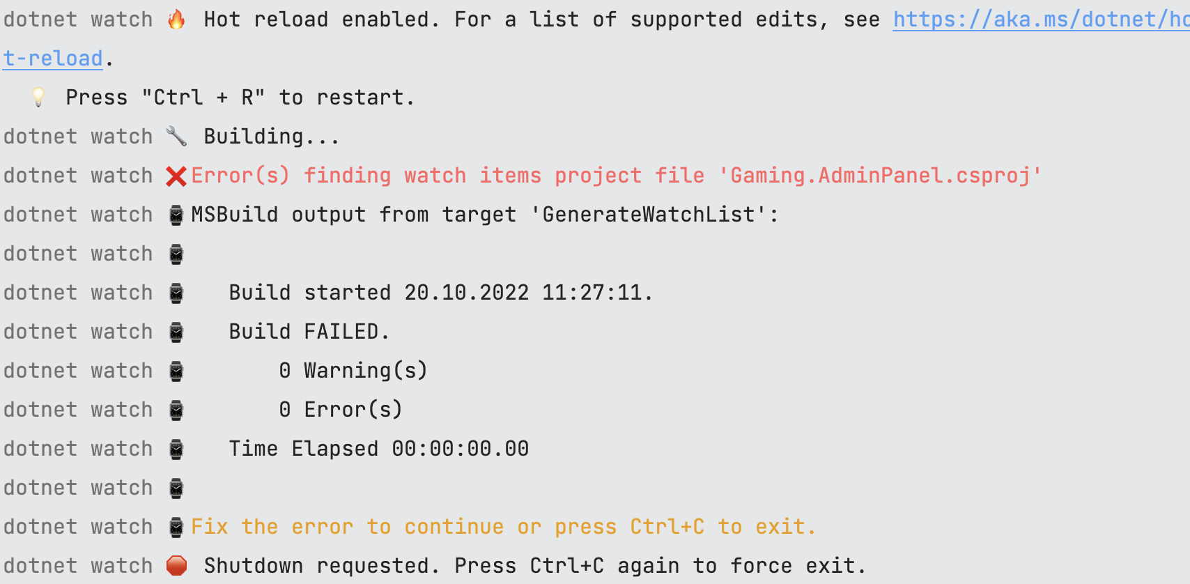 Dotnet Watch Blocks Files · Issue 28762 · Dotnet Sdk · Github