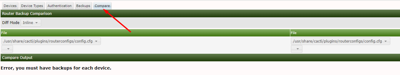 Fail to download backup configuration from switch but cacti logs saying uploading successfully ...