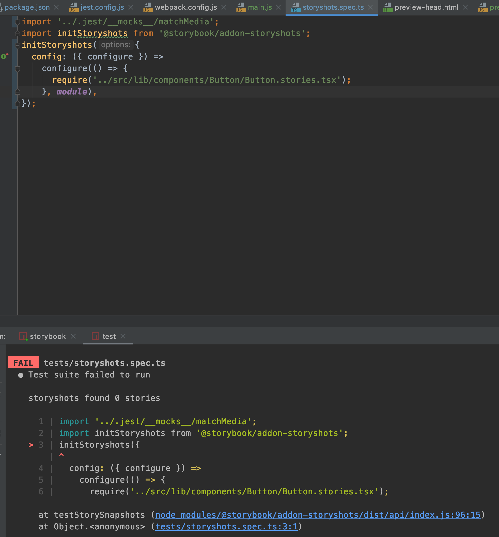5317 Storyshots Addon Storyshots Found 0 Stories · Issue 10151 · Storybookjsstorybook · Github