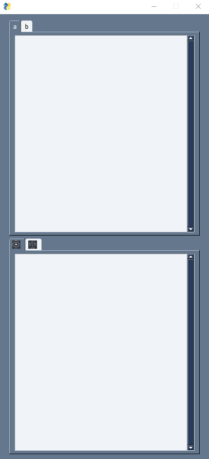 [Bug] Tabs without text do not update returned values dictionary for TabGroup when swapping ...