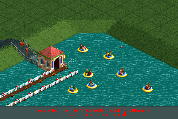 Boat hire: Fence on water tile edge blocks returning boats · Issue ...