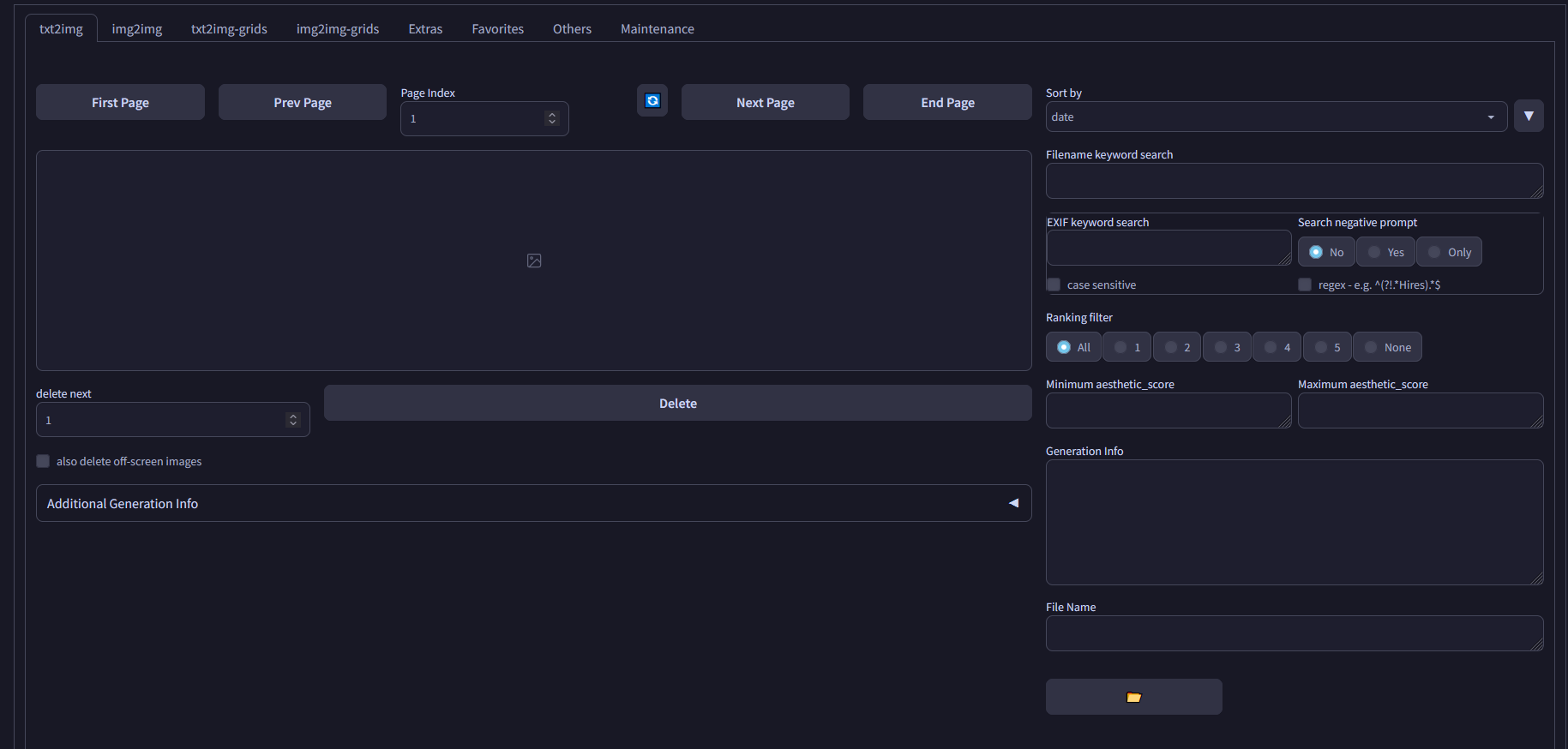 Image deletion functionalities unavailable after thumbnails are being displayed · Issue #114 ...
