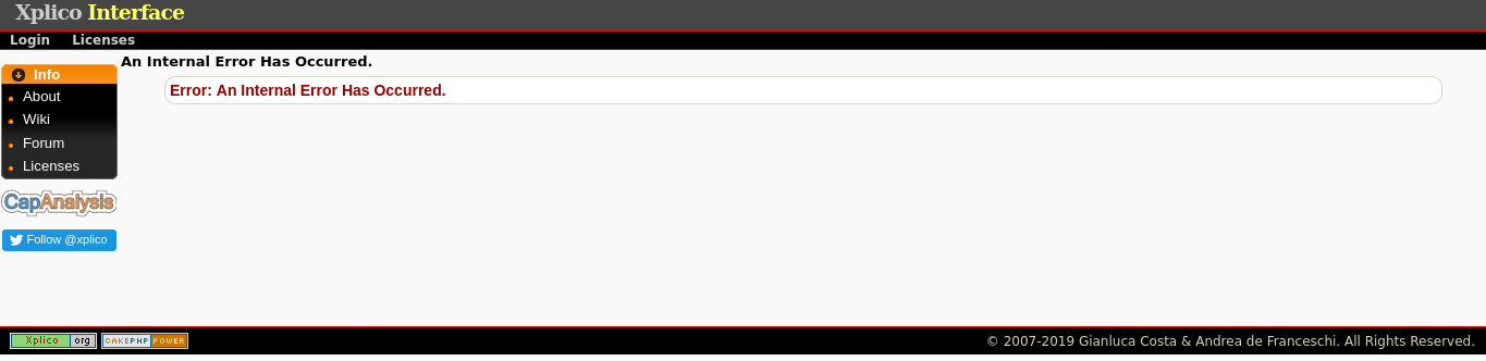 Internal Error Problem · Issue #6 · xplico/CapAnalysis · GitHub