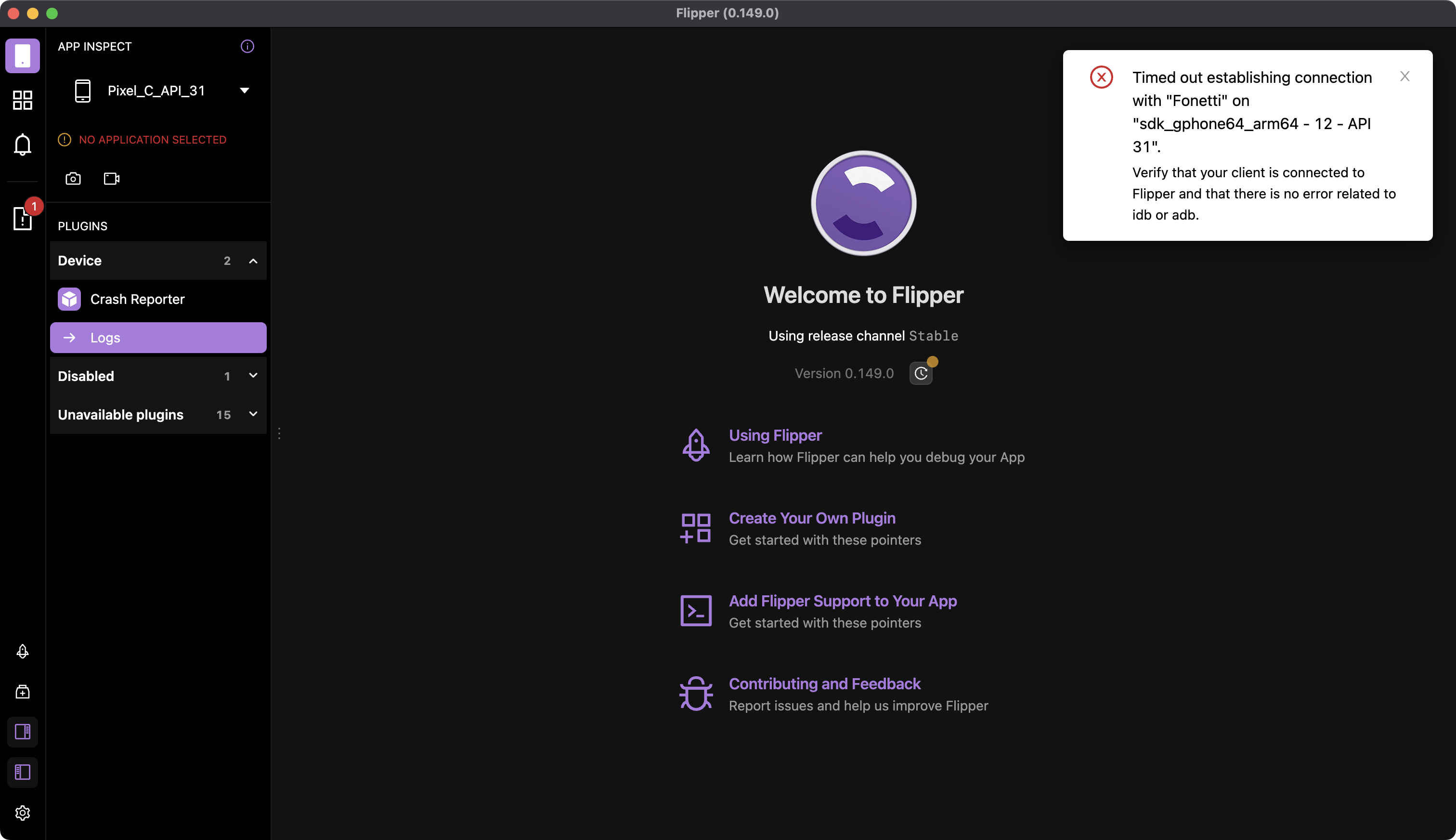 Flipper not connect to Android emulator · Issue #3818 · facebook/flipper · GitHub