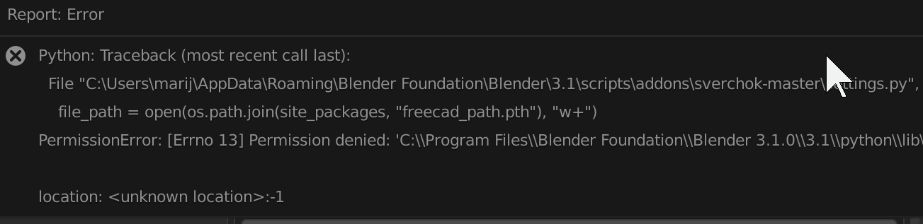 Write Access For Setting Freecad Path · Issue 4419 · Nortikinsverchok · Github 