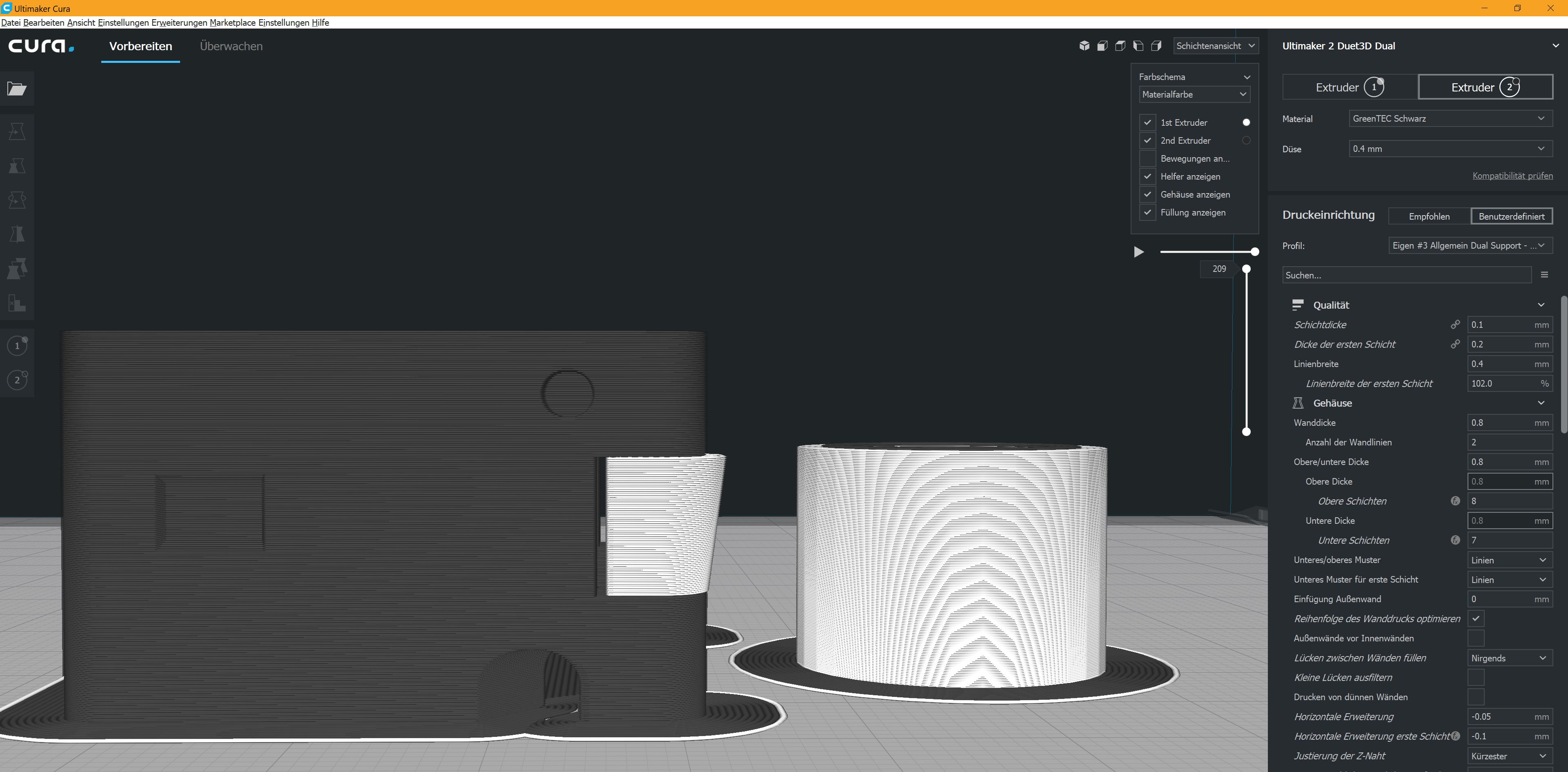 Manually select extruder to use for outer shell of prime tower · Issue ...