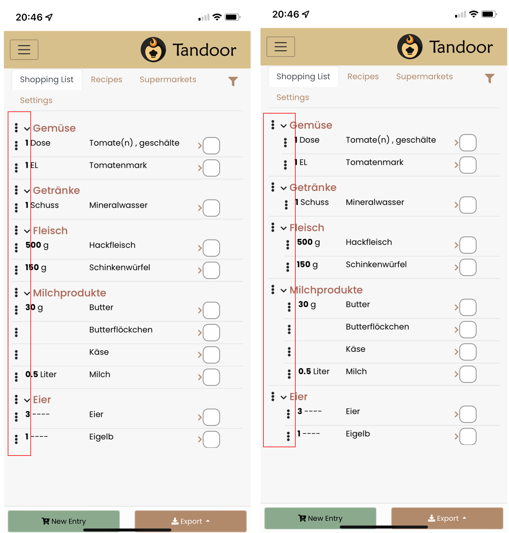 mobile view optimization for shopping list v2 · Issue #1427 ...