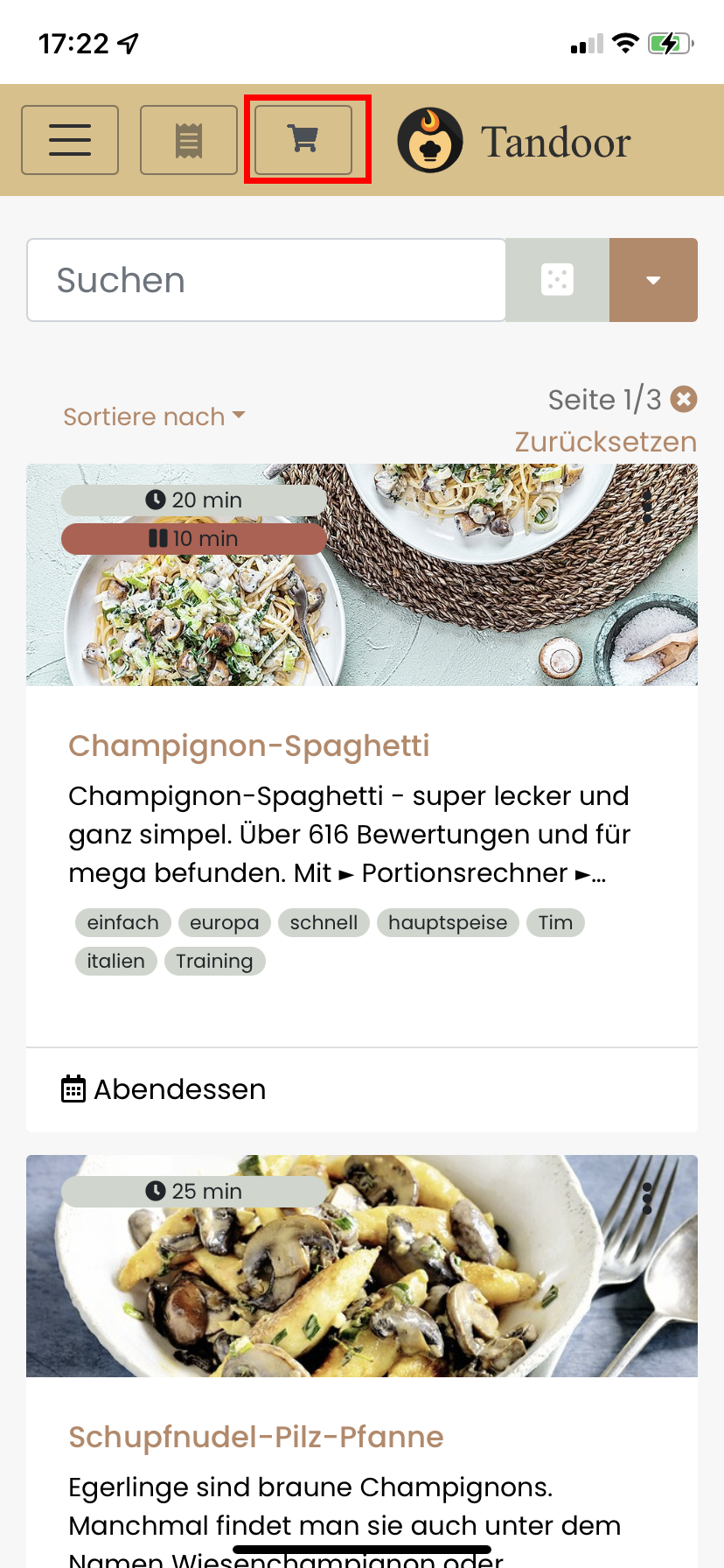 shopping list icon in top navigation bar · Issue #1778 · TandoorRecipes/recipes · GitHub