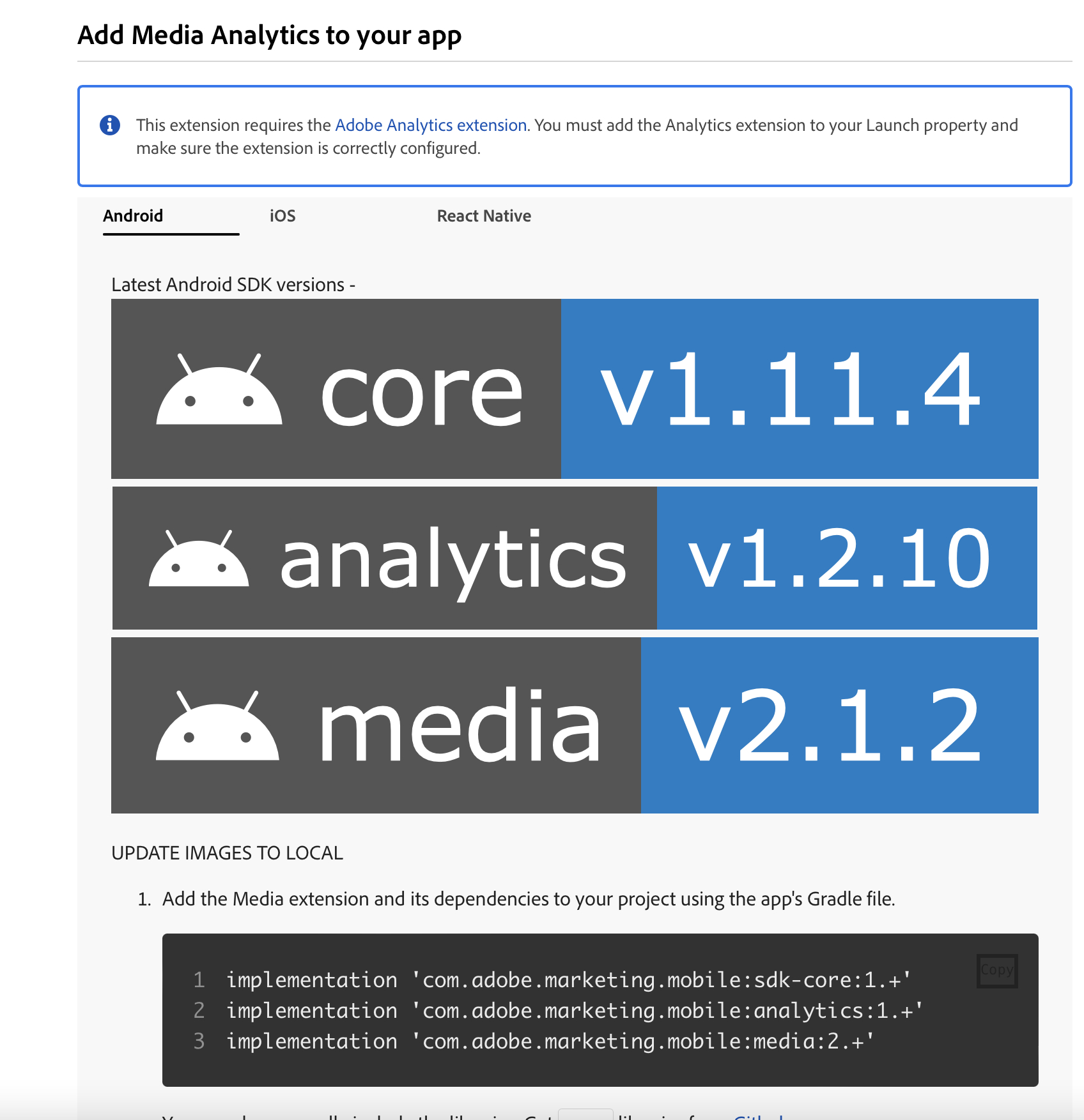 [Media Analytics] Issues on main page · Issue #58 · AdobeDocs/aep-mobile-sdkdocs · GitHub