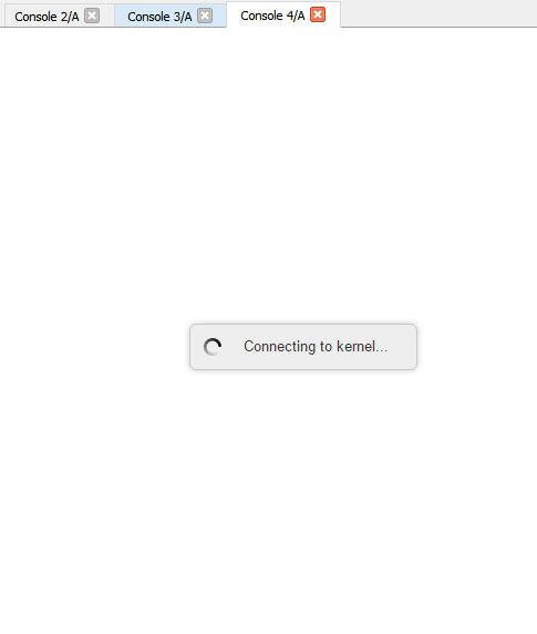 Kernel Showing As Connecting When Spyder Is Launched Issue Gets Fixed After Closing And Re
