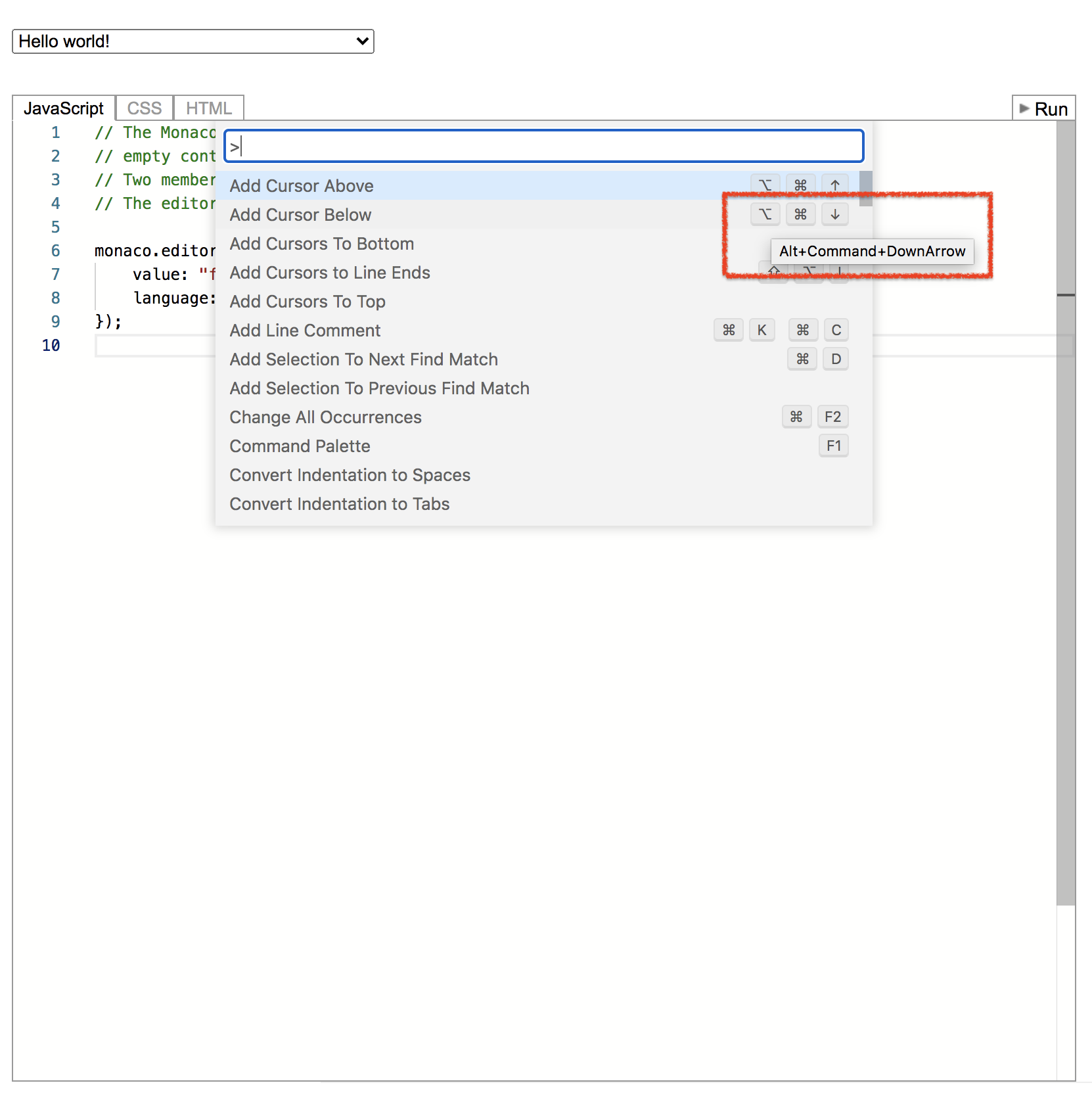 Title of Keybindings are not OS specific · Issue #2468 · microsoft/monaco-editor · GitHub