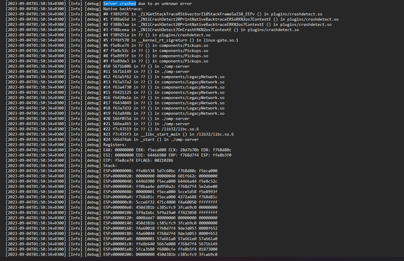 Server Randomly Crashes · Issue 712 · Openmultiplayeropenmp · Github 