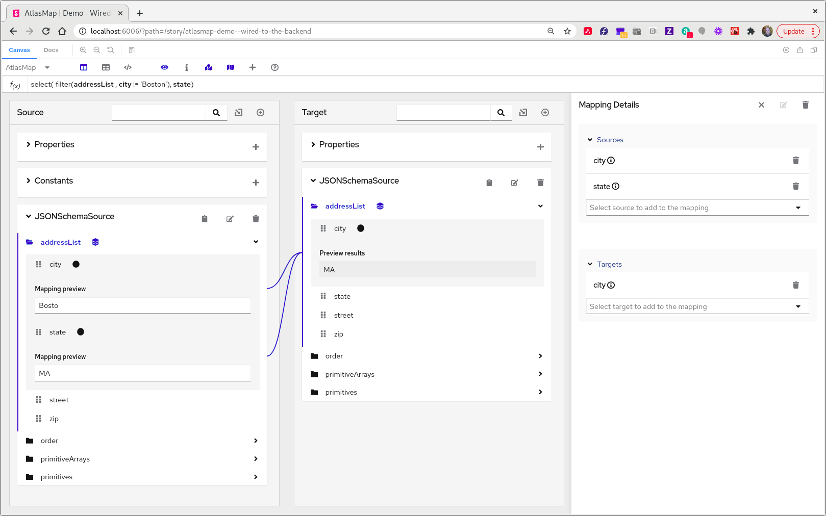 Preview error when consuming complex collection · Issue #2607 · atlasmap/atlasmap · GitHub