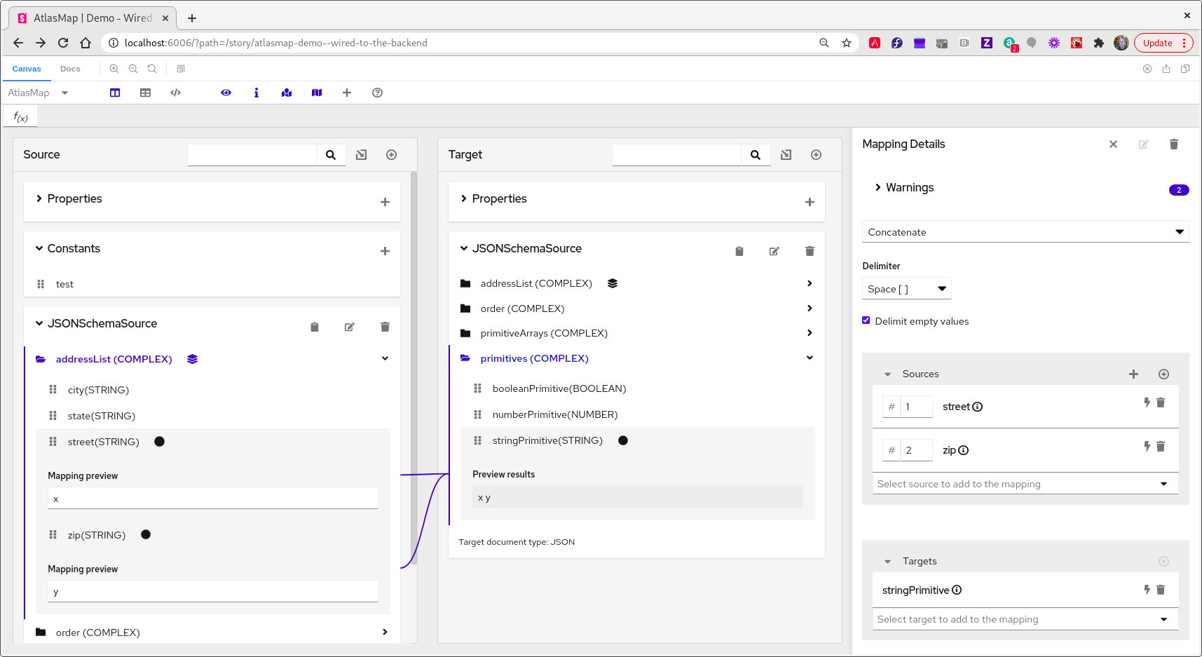 UI: Source collection many-to-one preview mode generates extraneous ...