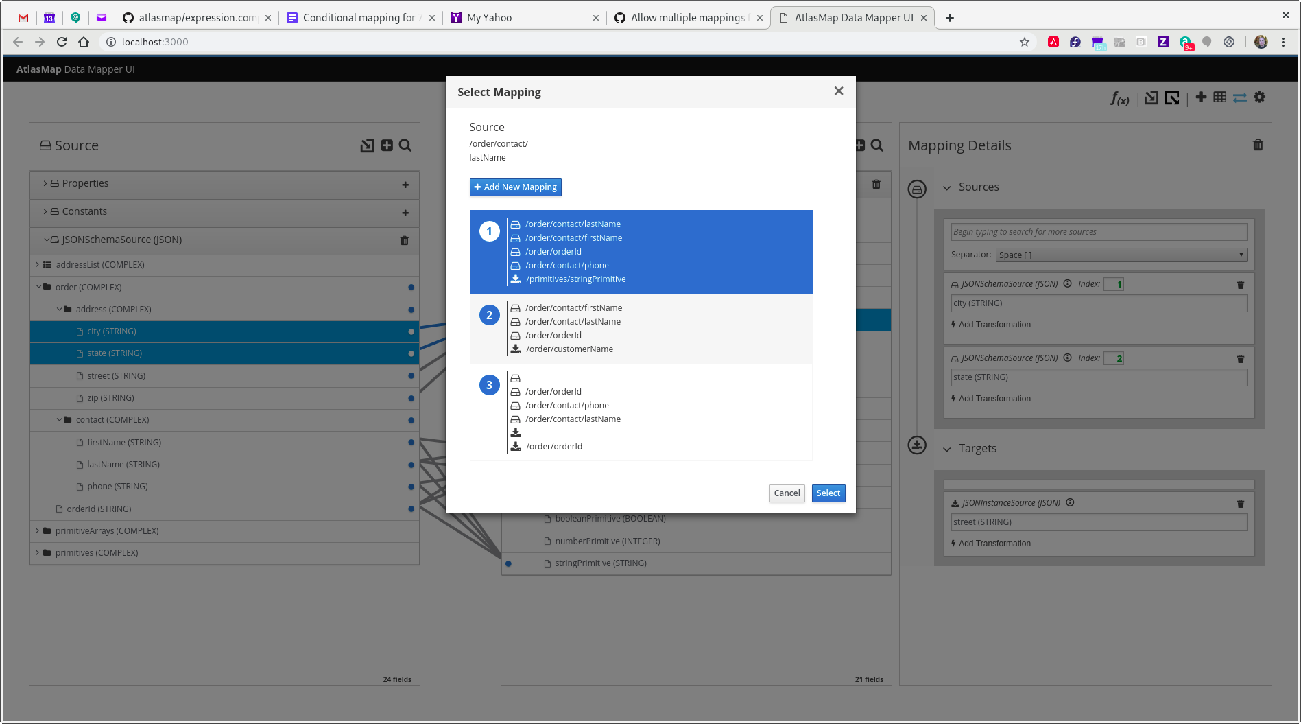 Allow multiple mappings for source elements · Issue #1003 · atlasmap/atlasmap · GitHub