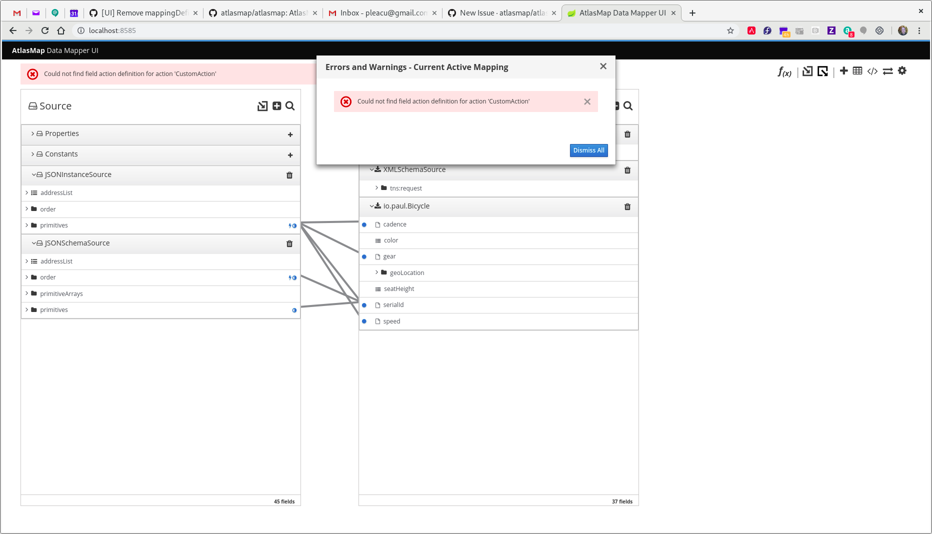Missing custom field action on import · Issue #1153 · atlasmap/atlasmap ...