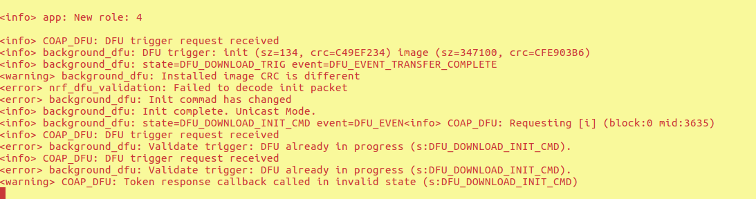 COAP DFU: Request time out error on thread · Issue #166 · NordicSemiconductor/pc-nrfutil · GitHub