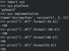 f presentation type is not rounding · Issue #4411 · micropython/micropython · GitHub