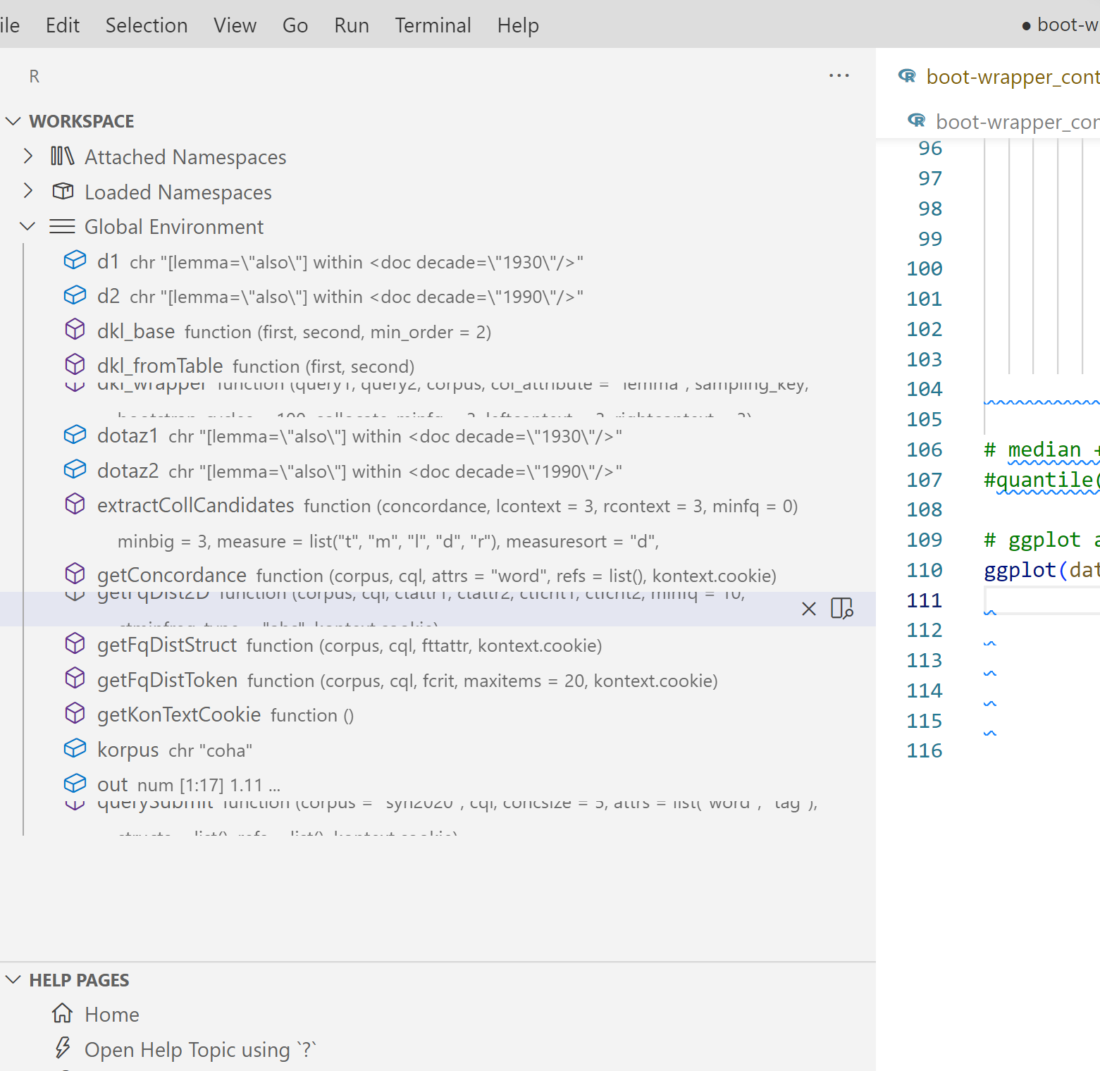 some lines in sidebar workspace overlap · Issue #1300 · REditorSupport/vscode-R · GitHub
