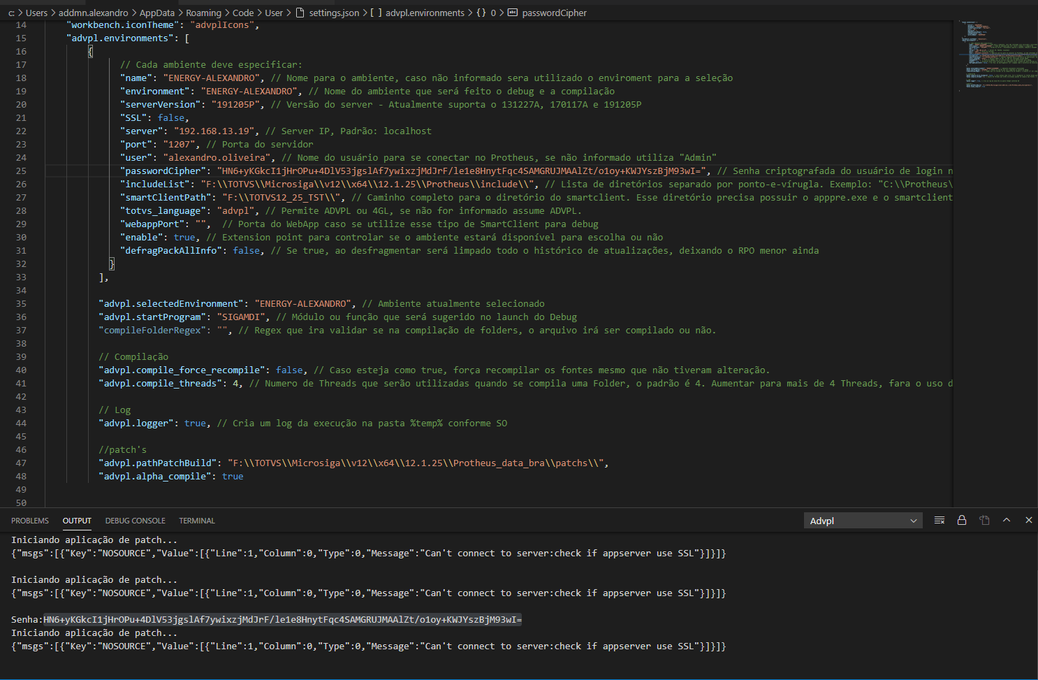 Erro ao aplicar patch's · Issue #450 · totvs/advpl-vscode · GitHub