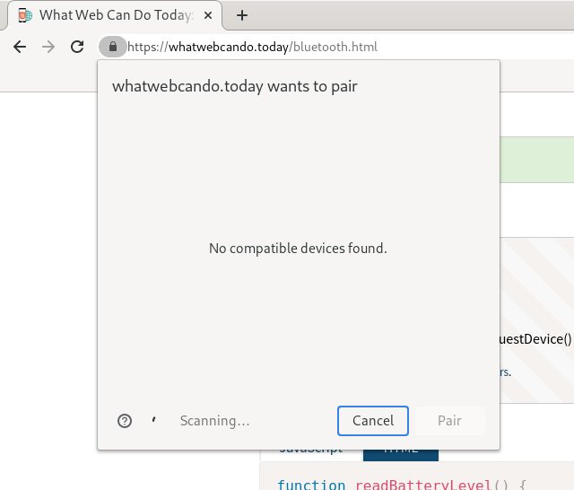Desktop Web Bluetooth Fails On Linux